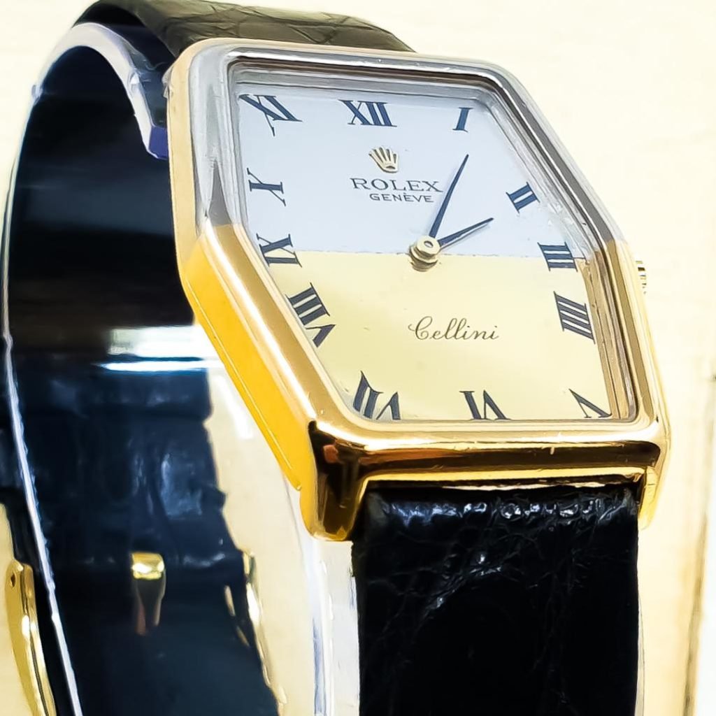 Rolex Cellini 1601 Hexagon Shape RARE - 18K White Gold & Yellow Gold ...