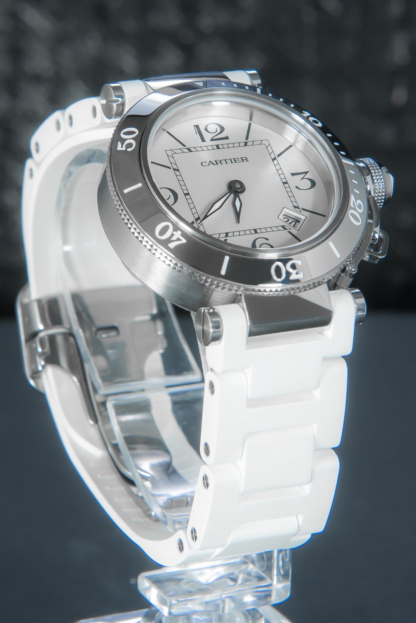 Cartier Pasha Seatimer 3025 Arabic Numerals Pawndeluxe