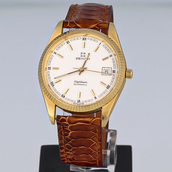 Zenith Captain Automatic Manufacture Caliber Grafted out 14K Solid ...