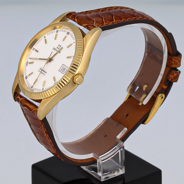 Zenith Captain Automatic Manufacture Caliber Grafted out 14K Solid ...