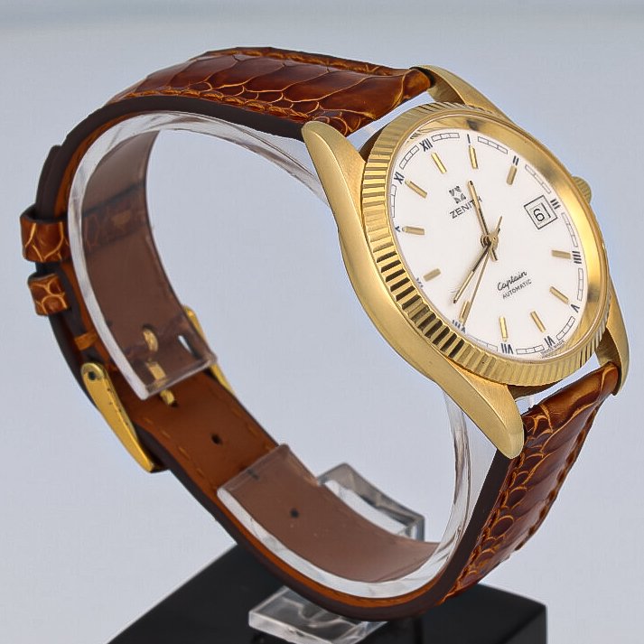 Zenith Captain Automatic Manufacture Caliber Grafted out 14K Solid ...