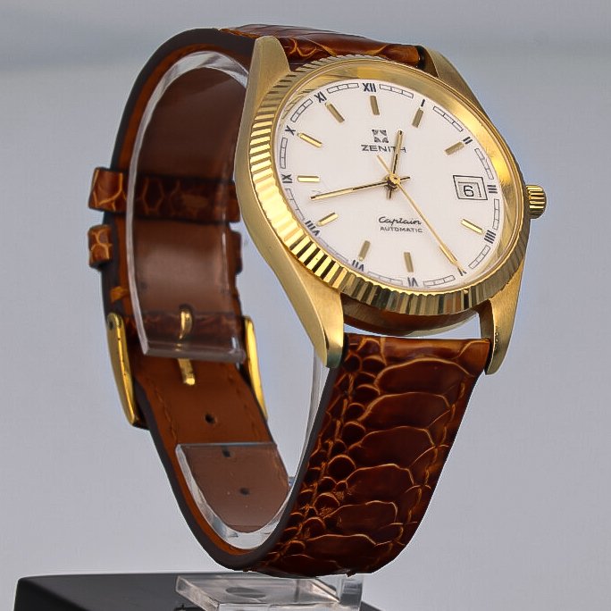 Zenith Captain Automatic Manufacture Caliber Grafted out 14K Solid ...
