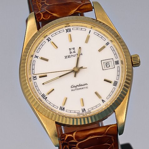 Zenith Captain Automatic Manufacture Caliber Grafted out 14K Solid ...