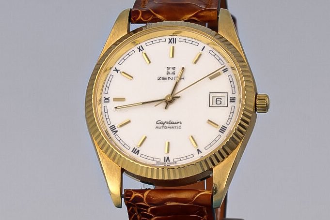 Zenith Captain Automatic Manufacture Caliber Grafted out 14K Solid ...