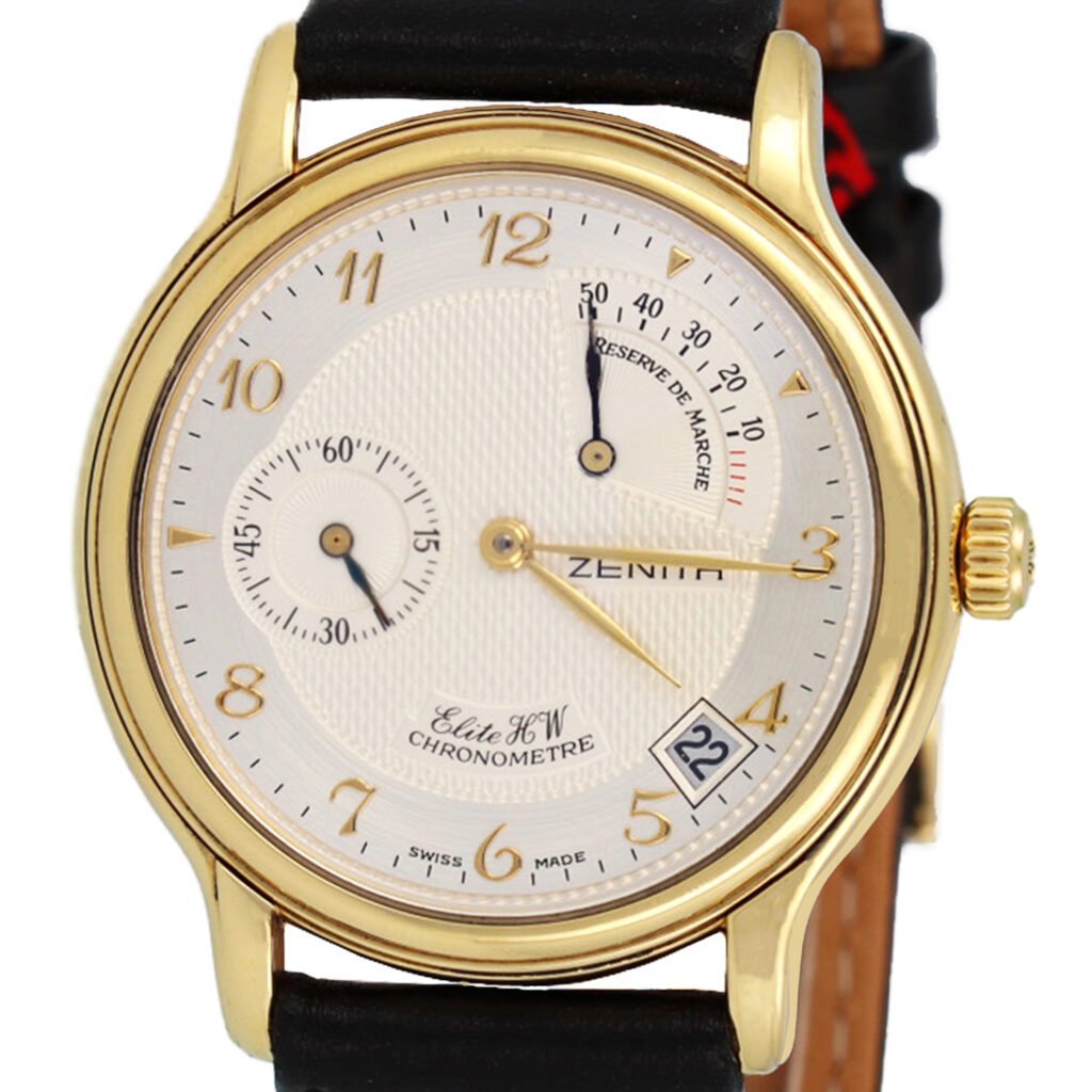 Zenith Elite HW Chronometer 18K Reserve de Marche Date Men's Watch / 30 ...