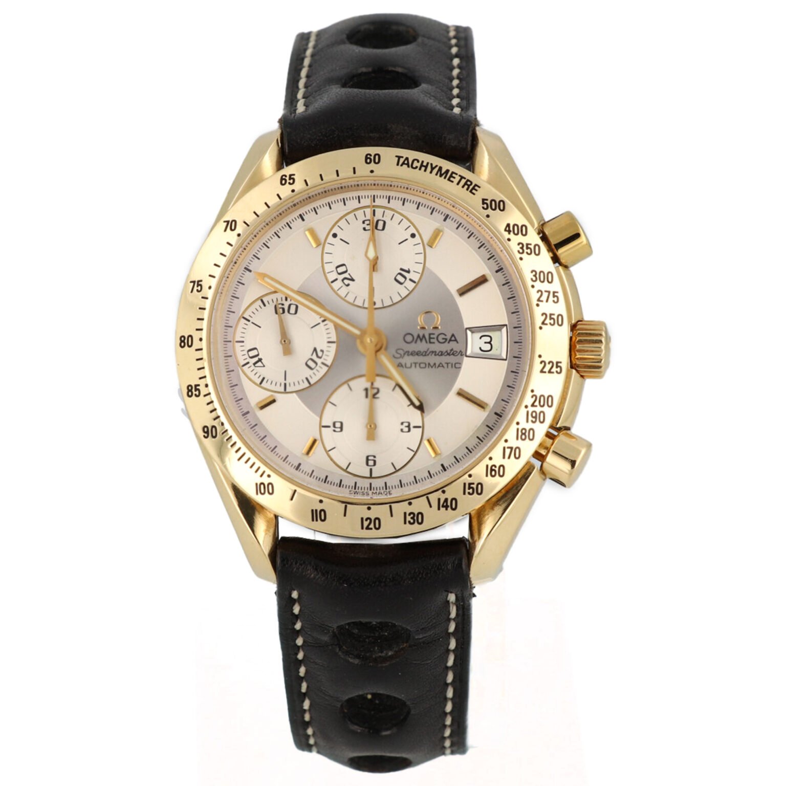 Omega Speedmaster Reduced 18K Yellow Gold / 1750083 / Prestige ...