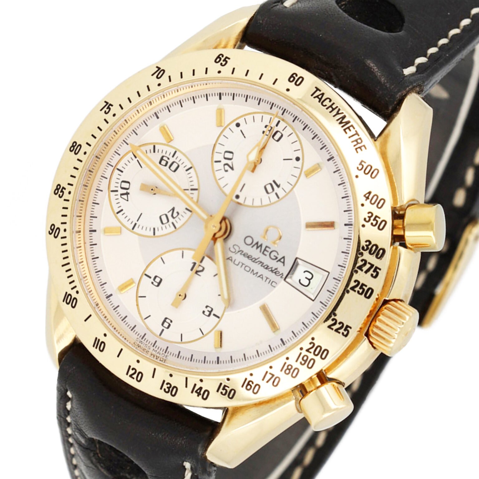 Omega Speedmaster Reduced 18K Yellow Gold / 1750083 / Prestige ...