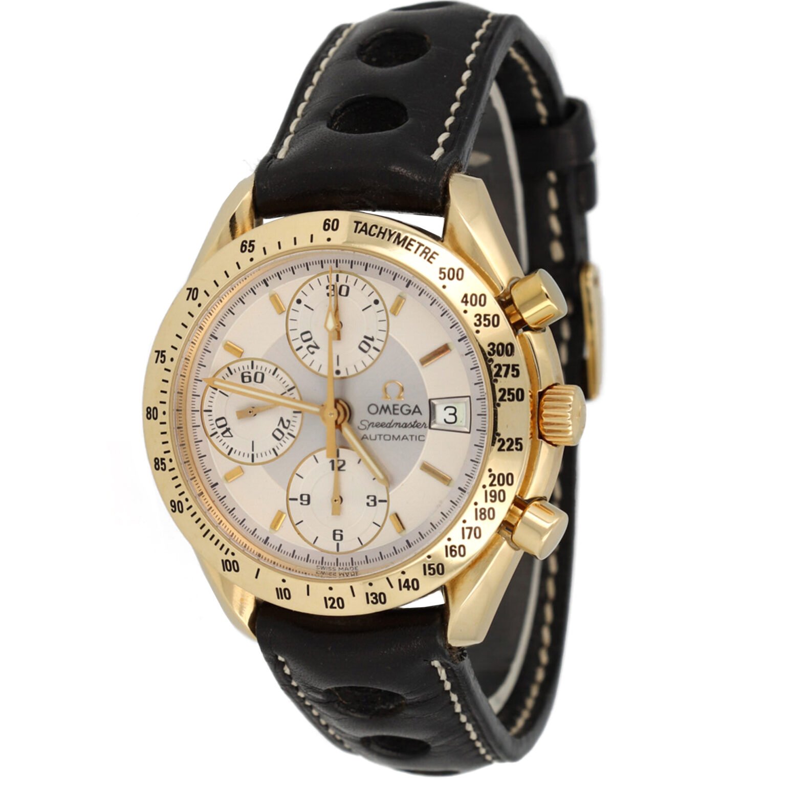 Omega Speedmaster Reduced 18K Yellow Gold / 1750083 / Prestige ...