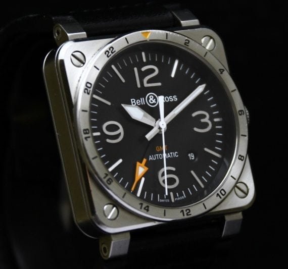 Bell & Ross Automatic Ref. BR0393-GMT-ST/SCA | PawnDeluxe Watches